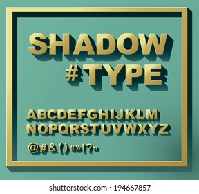 Vector Alphabet Set Bold Letters Shadow: เวกเตอร์สต็อก (ปลอดค่า ...