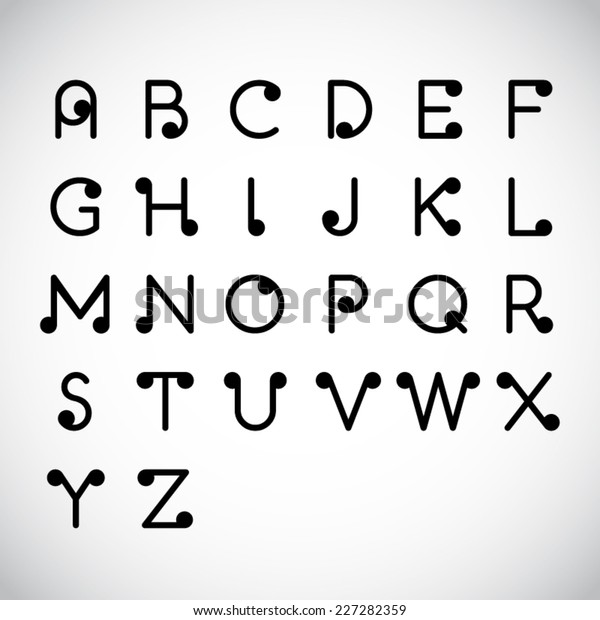 Vector Alphabet Set Modern Style Stock Vector (Royalty Free) 227282359 ...