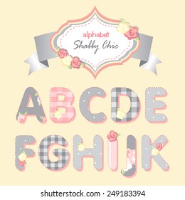 Vector Alphabet Shabby Chic Stock Vector (Royalty Free) 249183394 ...
