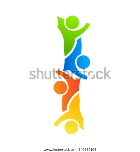 Vector Alphabet Teamwork Letter Stock Vector (Royalty Free) 140634106 ...