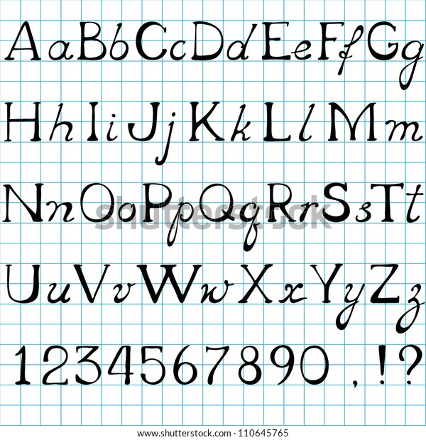 Vector Alphabet Uppercase Lowercase Letters Stock Vector (Royalty Free ...