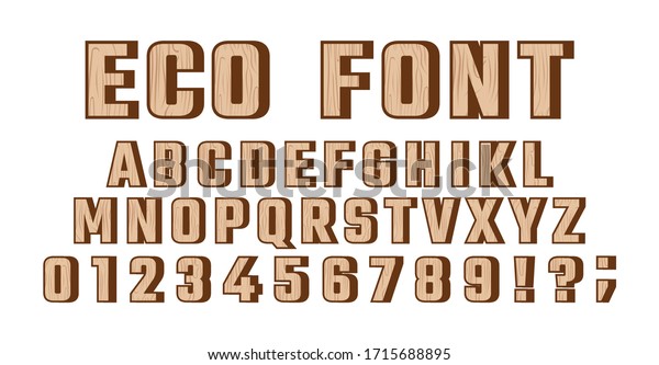 Vector Alphabet Wood Texture Set Letters Stock Vector (Royalty Free ...