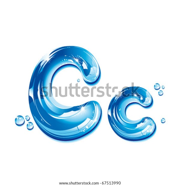Vector Alphabetical Water Letter C Stock Vector (Royalty Free) 67513990
