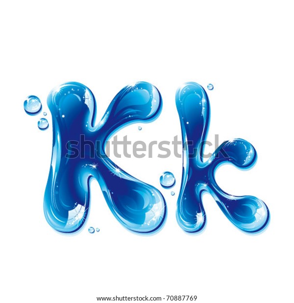 Vector Alphabetical Water Letter K Stock Vector (Royalty Free) 70887769