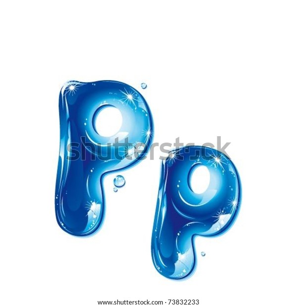 Vector Alphabetical Water Letter P Stock Vector (Royalty Free) 73832233 ...
