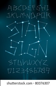 Vector Alphabets Zodiac Star Sign Shape Stock Vector (Royalty Free ...