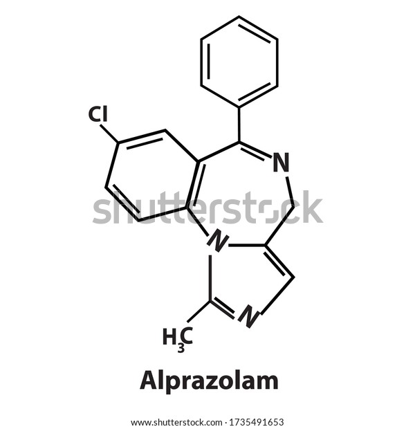 Vector Alprazolam Chemical Structure Stock Vector (Royalty Free ...