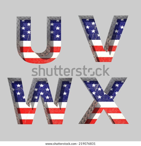 Vector American Alphabet Letters Set Stock Vector (Royalty Free ...