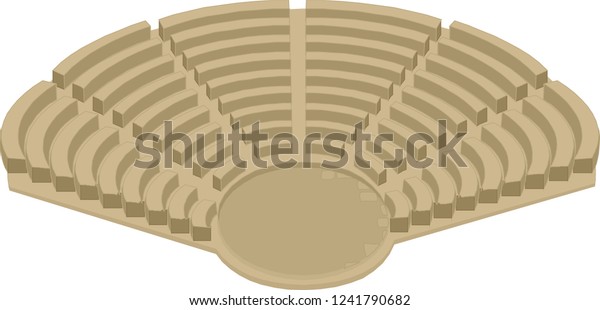 Image vectorielle Amphitheater scène ancienne : image vectorielle de ...