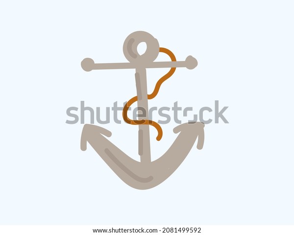 Vector Anchor Icon Cartoon Marine Illustration Stock Vector (Royalty ...