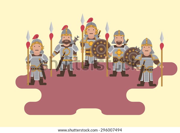 Vector Ancient Chinese Soldier Flat Graphic Stock Vector (Royalty Free ...