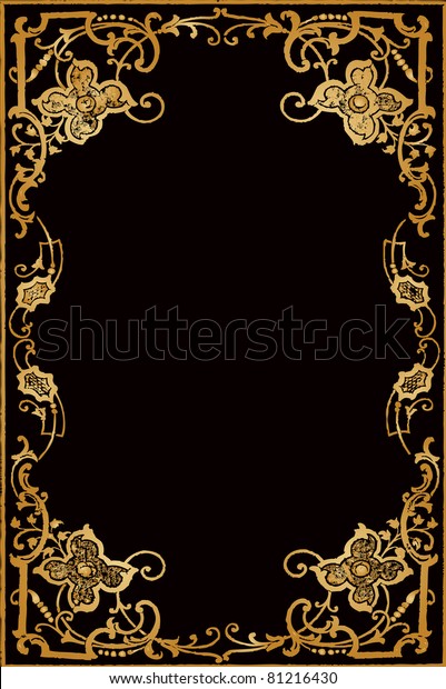 Vector Ancient Luxury Golden Frame Picture Stock Vector (Royalty Free ...