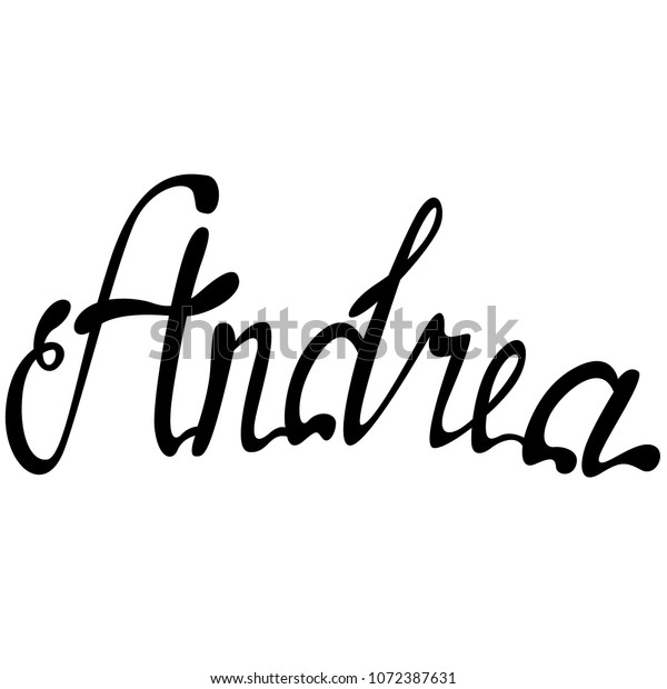 Vector Andrea Name Lettering Stock Vector (Royalty Free) 1072387631 ...