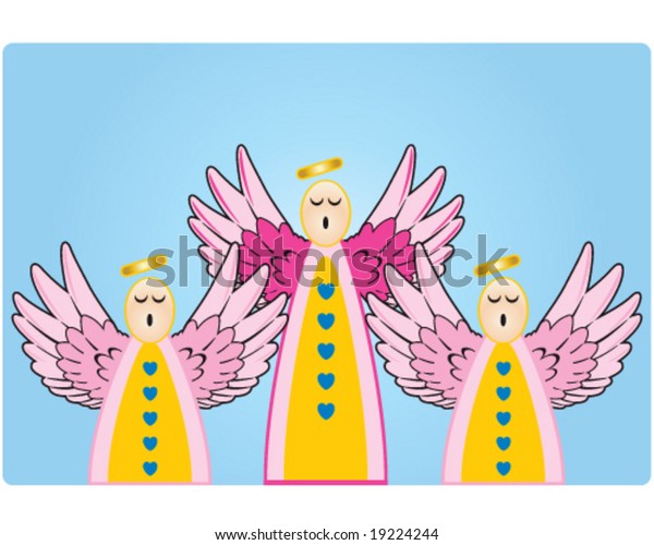 Vector Angel Choir Singing Stock Vector (Royalty Free) 19224244