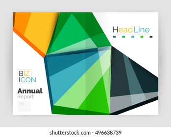 Annual Report Geometric Template 3d Shapes Stock Illustration 533269825