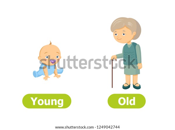 Vector Antonyms Opposites Cartoon Characters Illustration Stock Vector ...