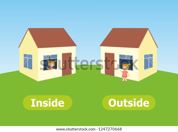 Vector Antonyms Opposites Illustrations On White Stock Vector (Royalty ...