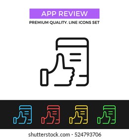 Vektor Stok Vector App Review Icon Customer Feedback (Tanpa Royalti ...