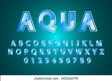 Vector Aqua Font Numbers Design Stock Vector (Royalty Free) 1432166759 ...