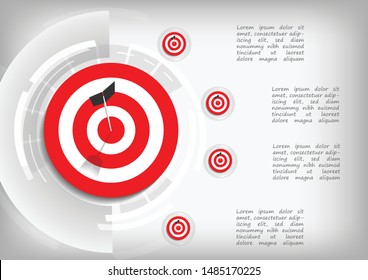 Vector Archery Target Business Goal Infographic Stock Vector (Royalty ...