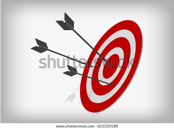 Vector Archery Targets Missed Arrows On Stock Vector (Royalty Free ...