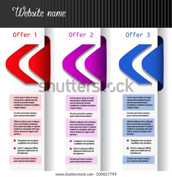 Vector Arrow Offer Labels Web Template Stock Vector (Royalty Free ...