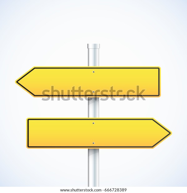 Vector Arrow Road Signs Right Left Stock Vector (Royalty Free ...