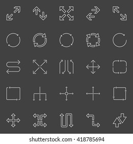 Vector Arrows Icons Minimal Arrows Signs Stock Vector (Royalty Free ...