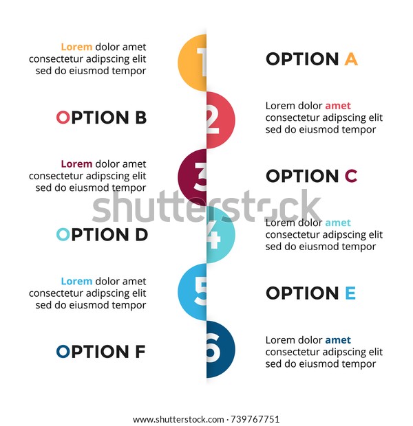 Vector Arrows Semicircles Timeline Infographic Diagram Stock Vector ...