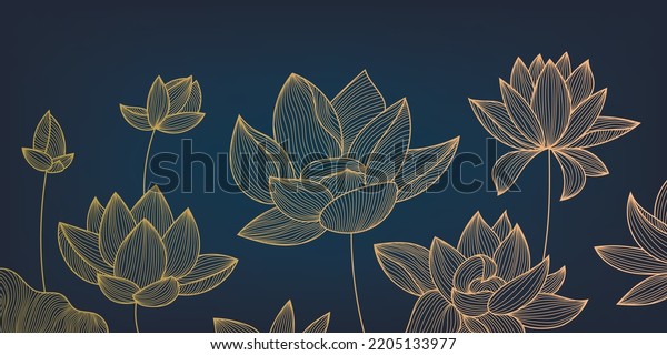 Vector Art Deco Luxury Flower Lotus Stock Vector (Royalty Free ...