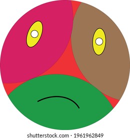 Vector Art Drawing Sad Face Stock Vector (Royalty Free) 1961962849 ...