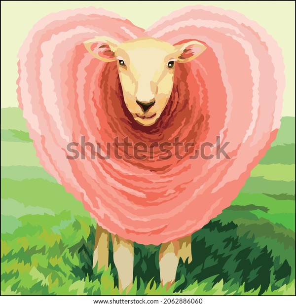 Vector Art Illustration Sheep Body That Stock Vector (Royalty Free ...