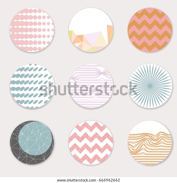 Vector Art Round Label Design4 Collection Stock Vector (Royalty Free ...