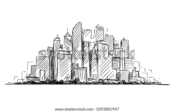 Vector Artistic Sketchy Pen Ink Drawing Stock Vector (Royalty Free ...