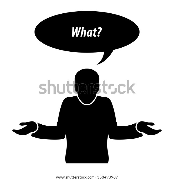 Vector Ask Man Icon Stock Vector (Royalty Free) 358493987