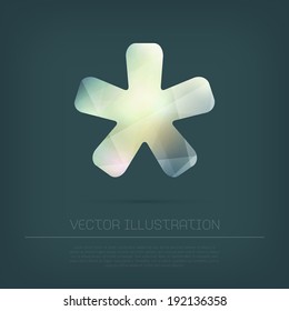 Vector Asterisk Icon Colorful Trendy Modern: vector de stock (libre de ...