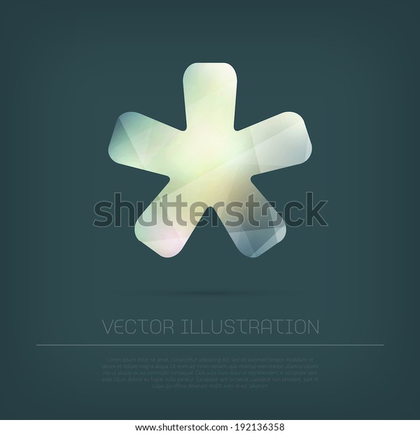 Vector Asterisk Icon Colorful Trendy Modern: vector de stock (libre de ...