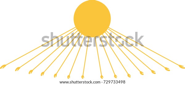 Vector Aten Aton Ancient Egyptian God Stock Vector (Royalty Free ...