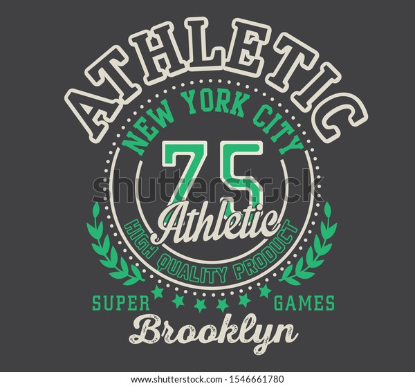 Vector Athletic College League Varsity Brooklyn: vector de stock (libre ...