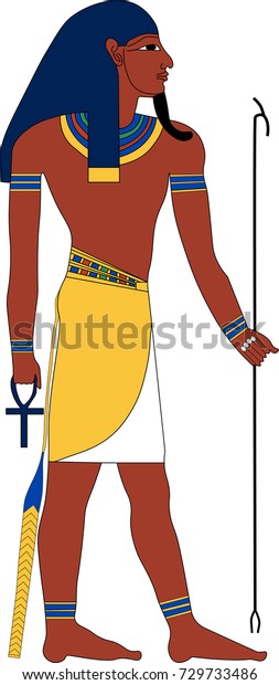 Vector Atum Ancient Egyptian God Creation Stock-Vektorgrafik ...