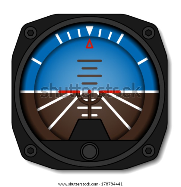 Vector Aviation Airplane Attitude Indicator Artificial Stock Vector ...