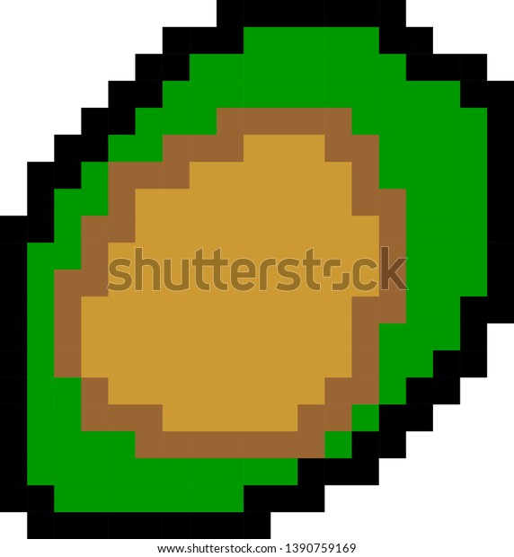 Vector Avocado Pixel Art Color Stock Vector (Royalty Free) 1390759169 ...