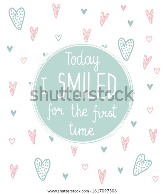 Vector Baby Milestone Cards Calligraphy Lettering Stock Vector (Royalty ...