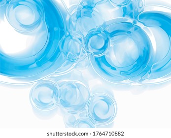 Vector Background Blue Droplets Circles On Stock Vector (Royalty Free ...