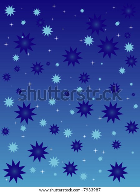 Vector Background Blue Field Stars Stock Vector (Royalty Free) 7933987