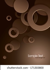 Vector Background Cut Outs Brown Circles Stock Vector (Royalty Free ...