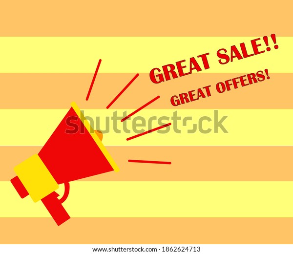 Vector Background Great Sale Poster Loud Stock Vector (Royalty Free ...