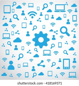 Vector Background Icons Social Media Web Stock Vector (Royalty Free ...