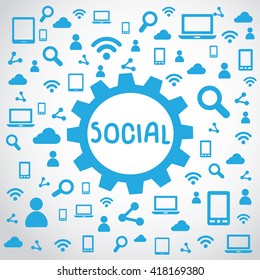 Vector Background Icons Social Media Web Stock Vector (Royalty Free ...