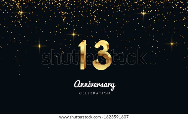 Vector Background On 13year Celebration By Stock Vector (Royalty Free ...
